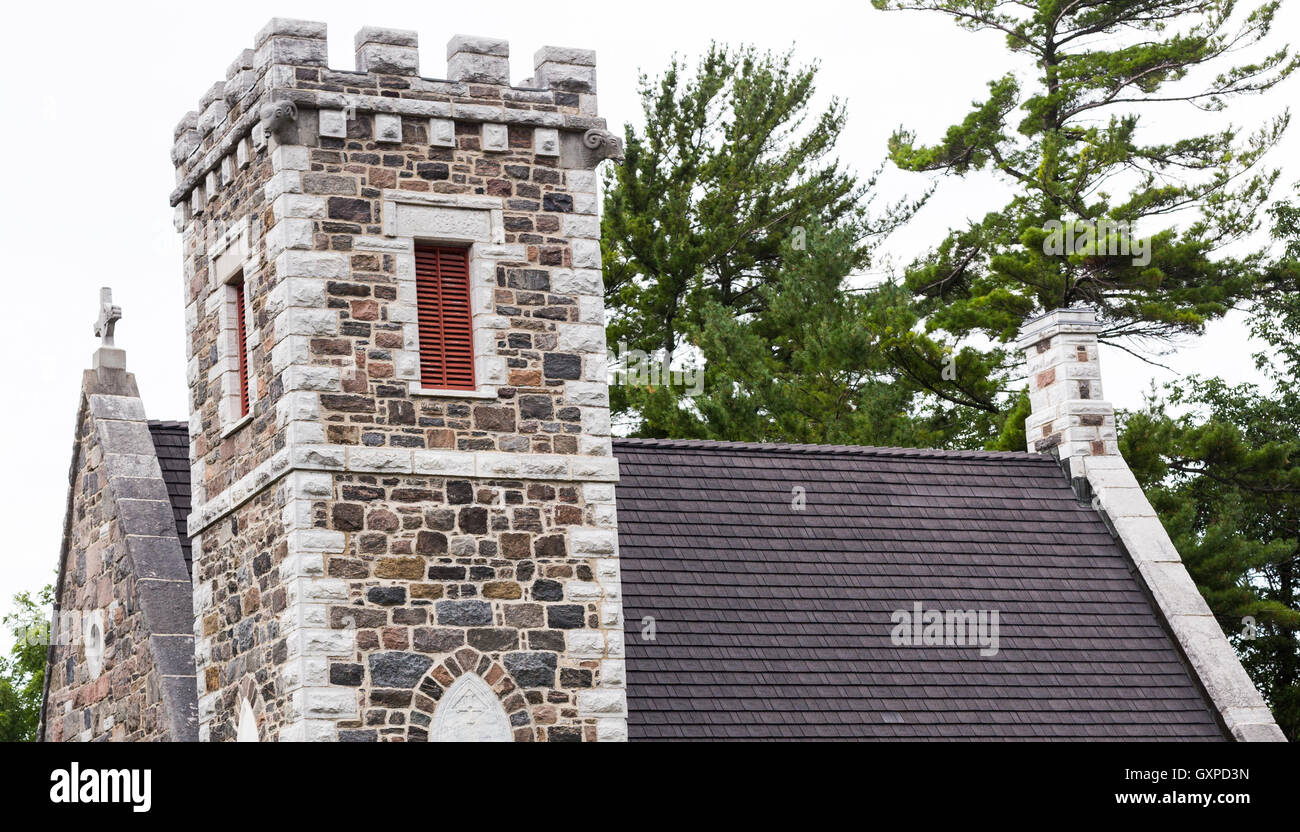 Old church tower in Sutton, Ontario, Canada Stock Photo - Alamy