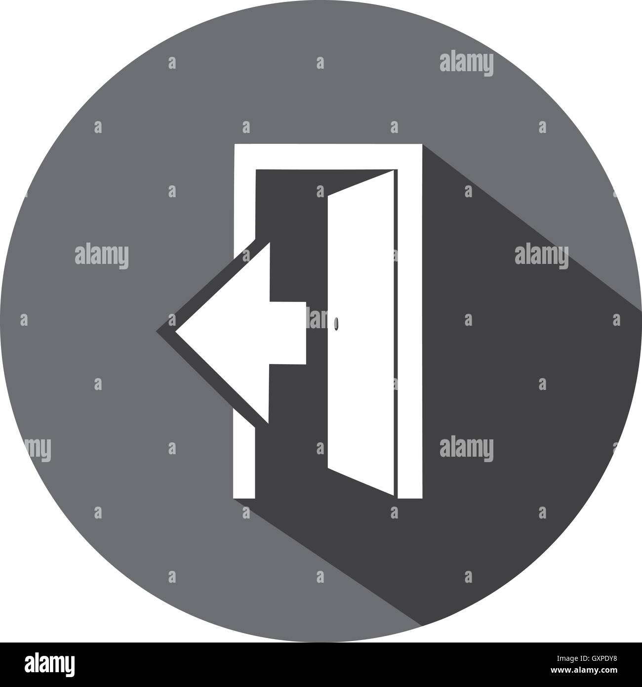 Green wall wooden door Stock Vector Images - Alamy