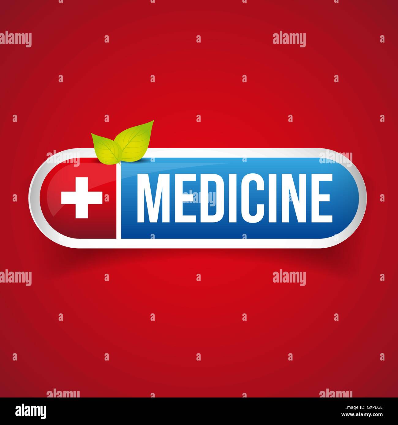 Medicine button vector Stock Vector Image & Art - Alamy