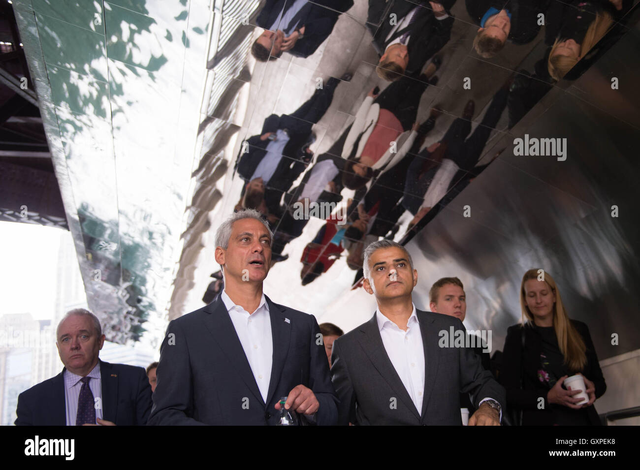 Mayor of London Sadiq Khan and his counterpart in Chicago, Rahm Emanuel ...
