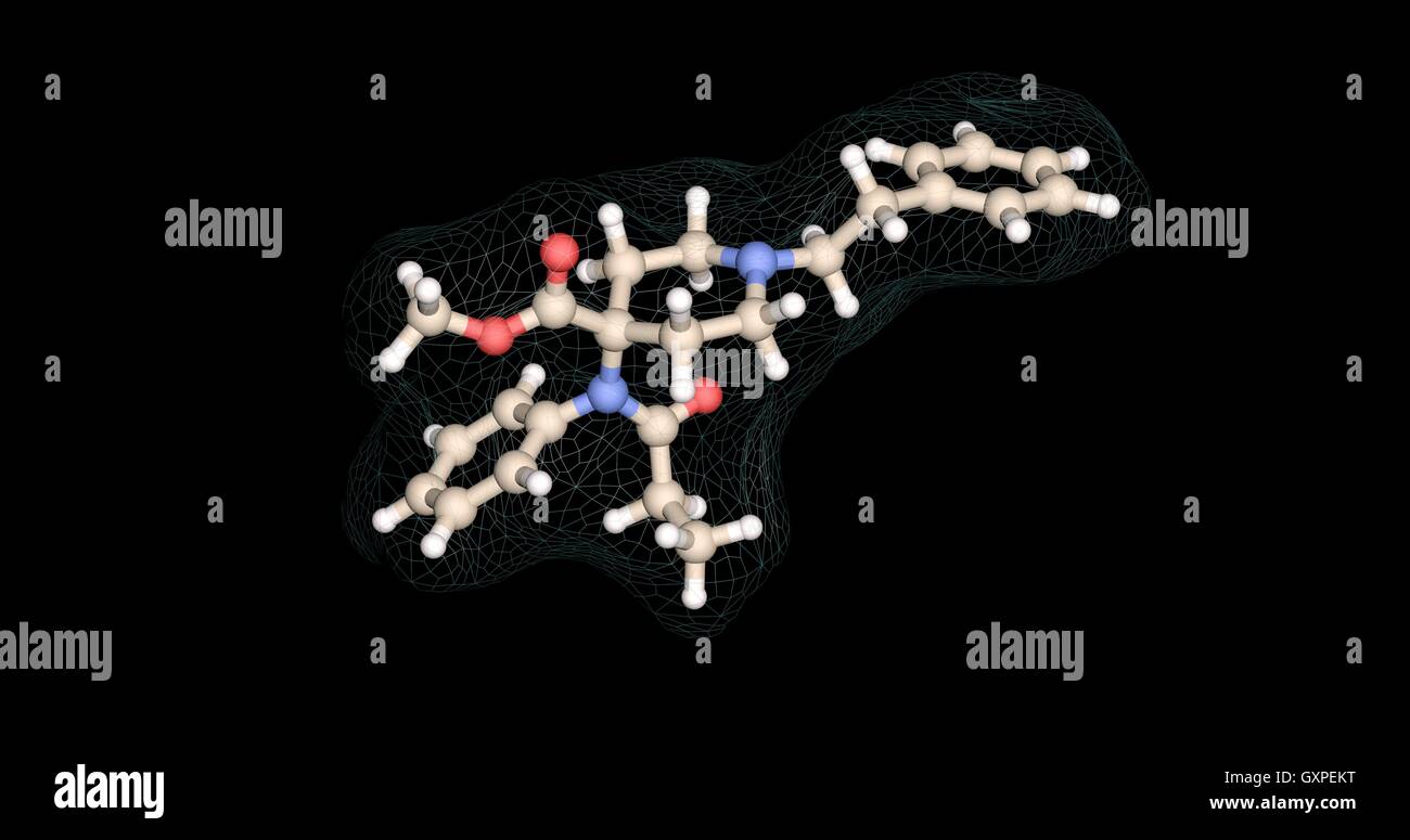 Carfentanil , carfentanyl , Wildnil molecule Stock Photo - Alamy