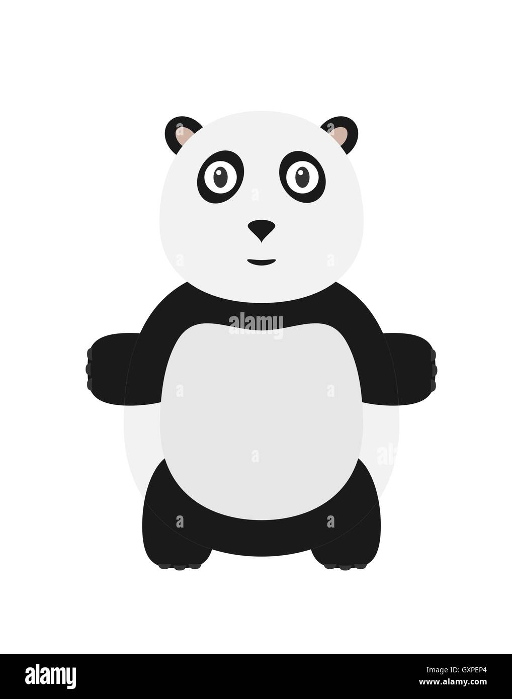 Panda Standing Up Drawing