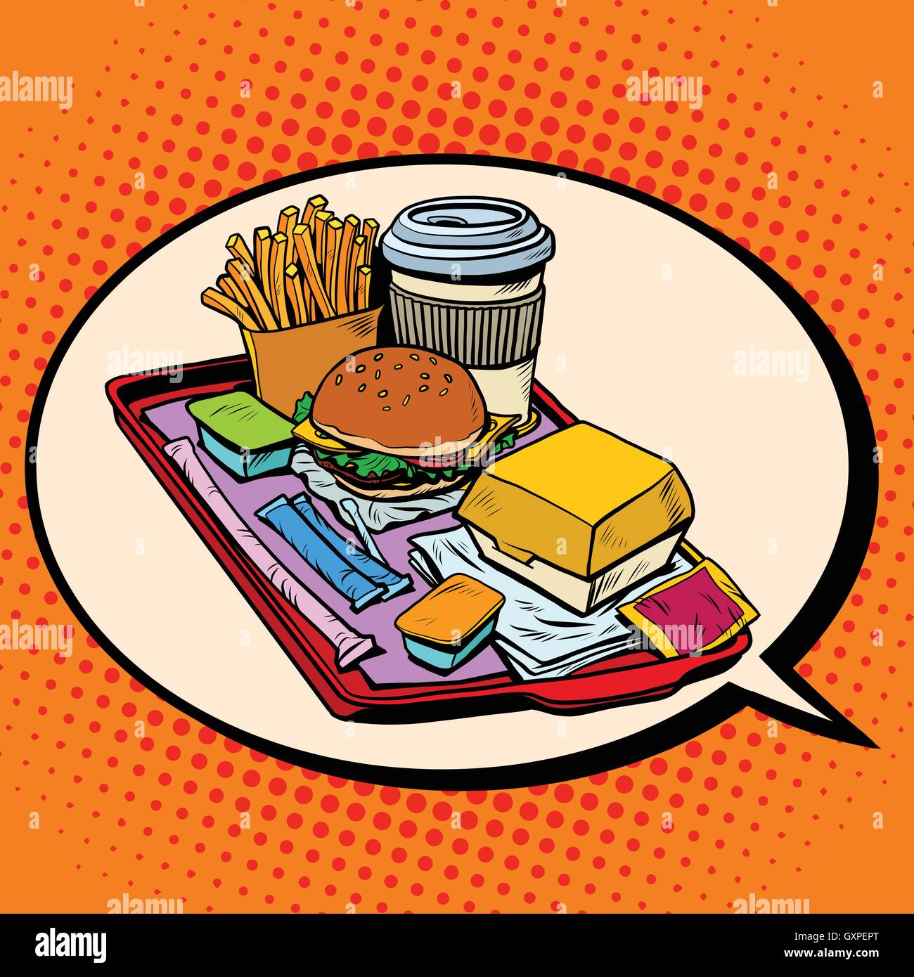 the dream of delicious fast food Stock Vector Image & Art - Alamy
