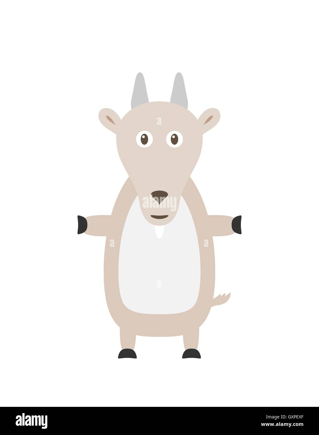 Portrait domestic goat face Stock Vector Images - Alamy