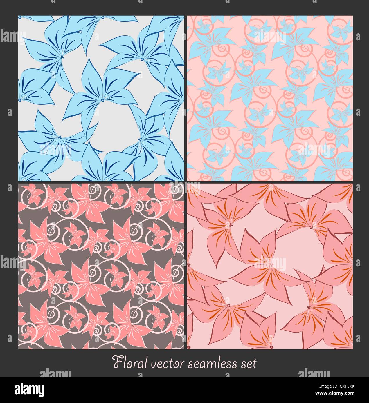 Set seamless patterns cards hi-res stock photography and images - Alamy
