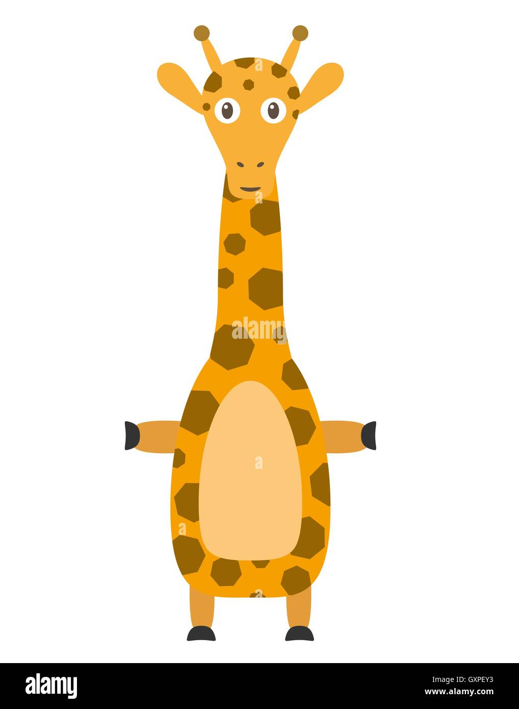 Giraffe front view Stock Vector Images - Alamy