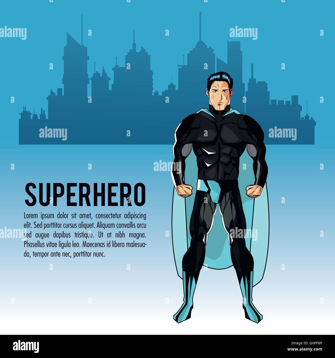 Superhero man cartoon design Stock Vector Image & Art - Alamy