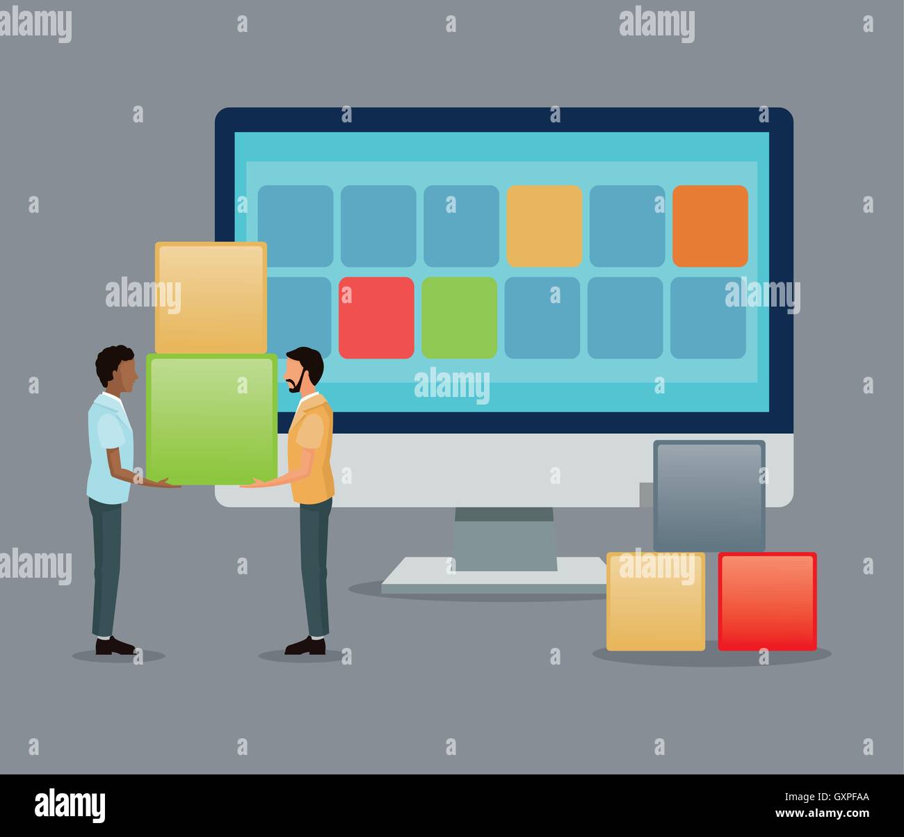 Industry app and construction design Stock Vector Image & Art - Alamy