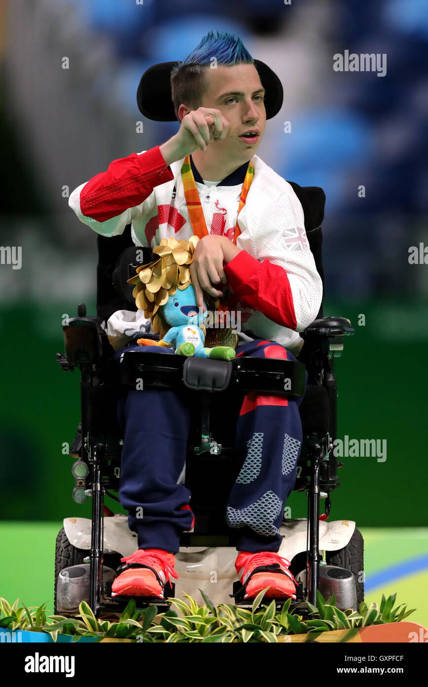 Great Britain's David Smith with his gold medal after winning the ...