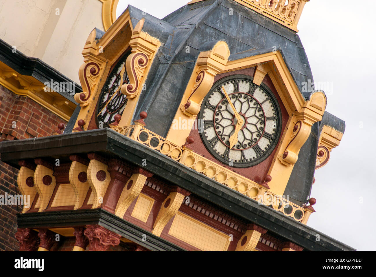 Clock Tower on the Former Plymouth Grove Hotel, Manchester Stock Photo ...