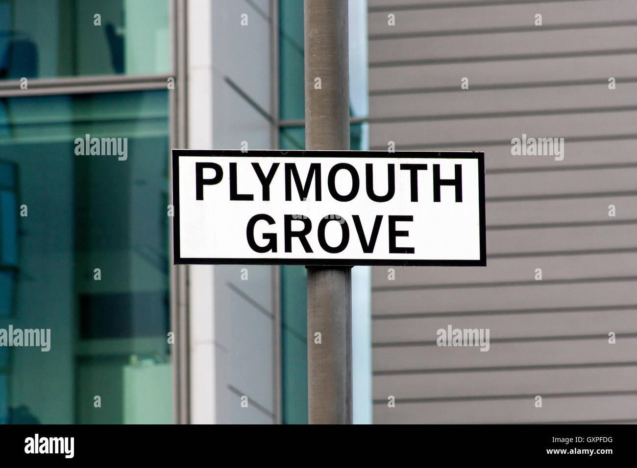 Plymouth Grove Sign Manchester Stock Photo - Alamy