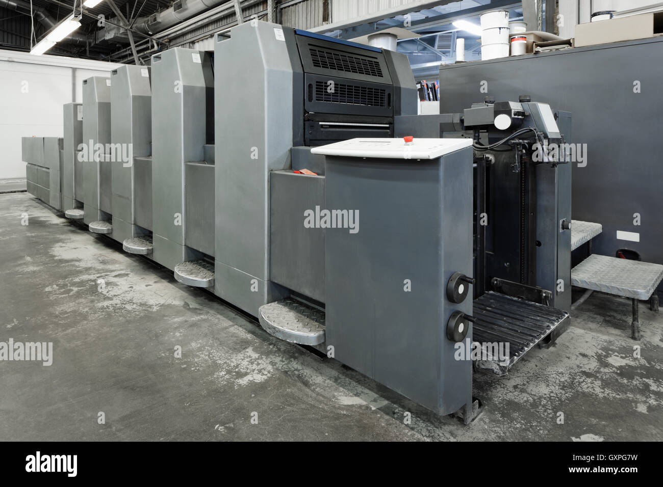 old equipment for printing in a modern printing house Stock Photo - Alamy