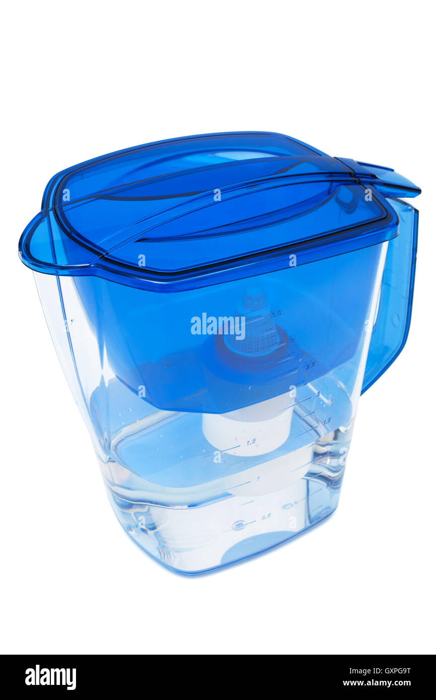 modern water filter on a white background Stock Photo - Alamy
