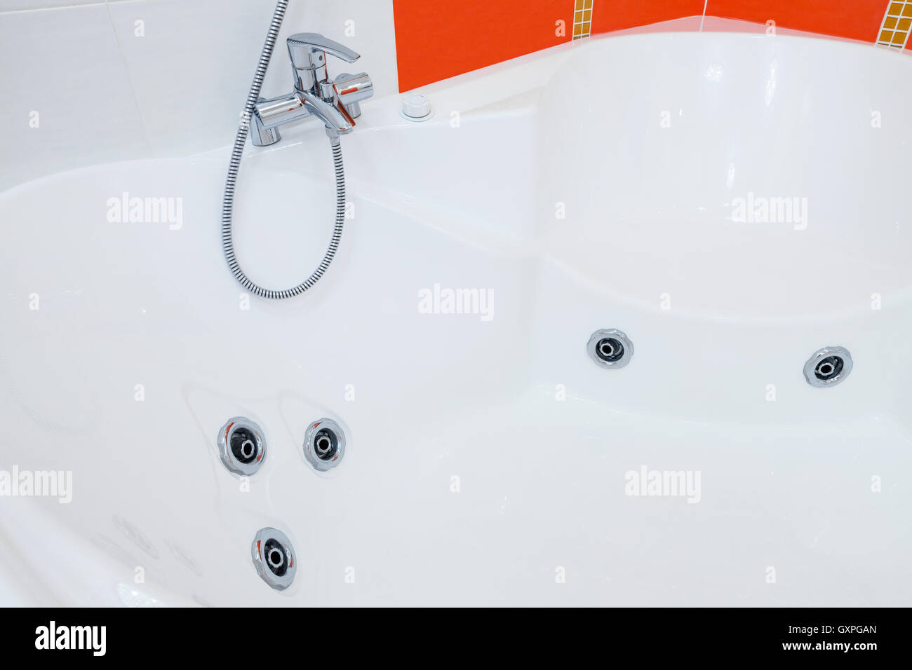 beautiful jacuzzi in the marble bathroom Stock Photo - Alamy