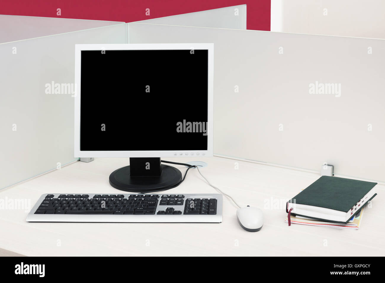 computer on the desk in modern office Stock Photo - Alamy