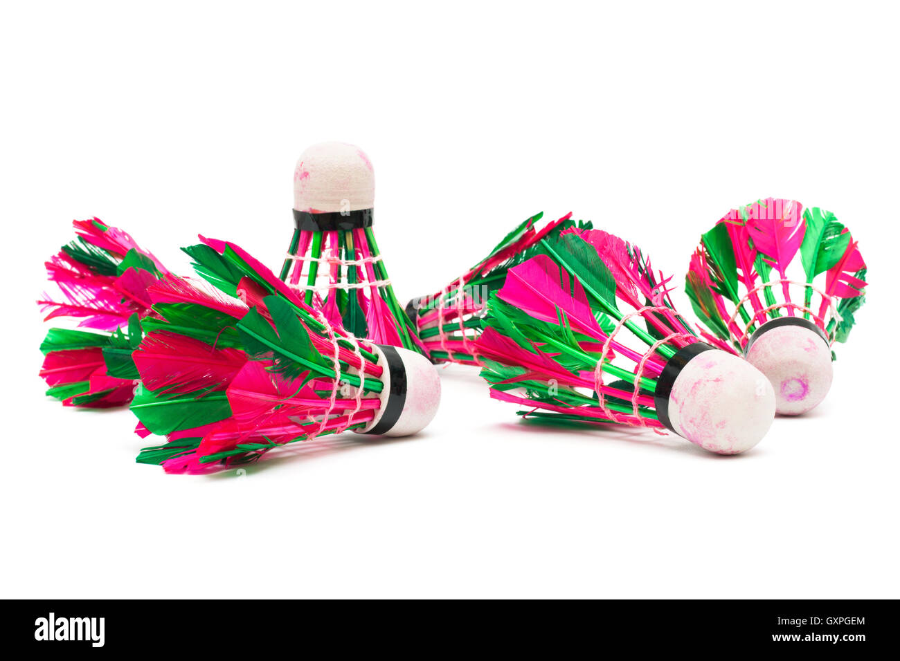 Shuttlecock with feathers hi-res stock photography and images - Alamy