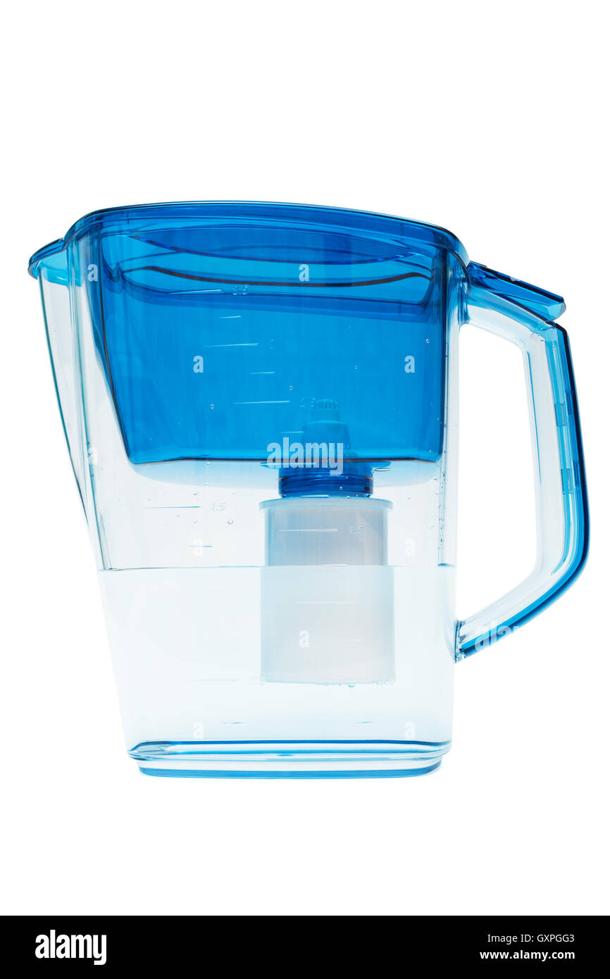 modern water filter on a white background Stock Photo - Alamy