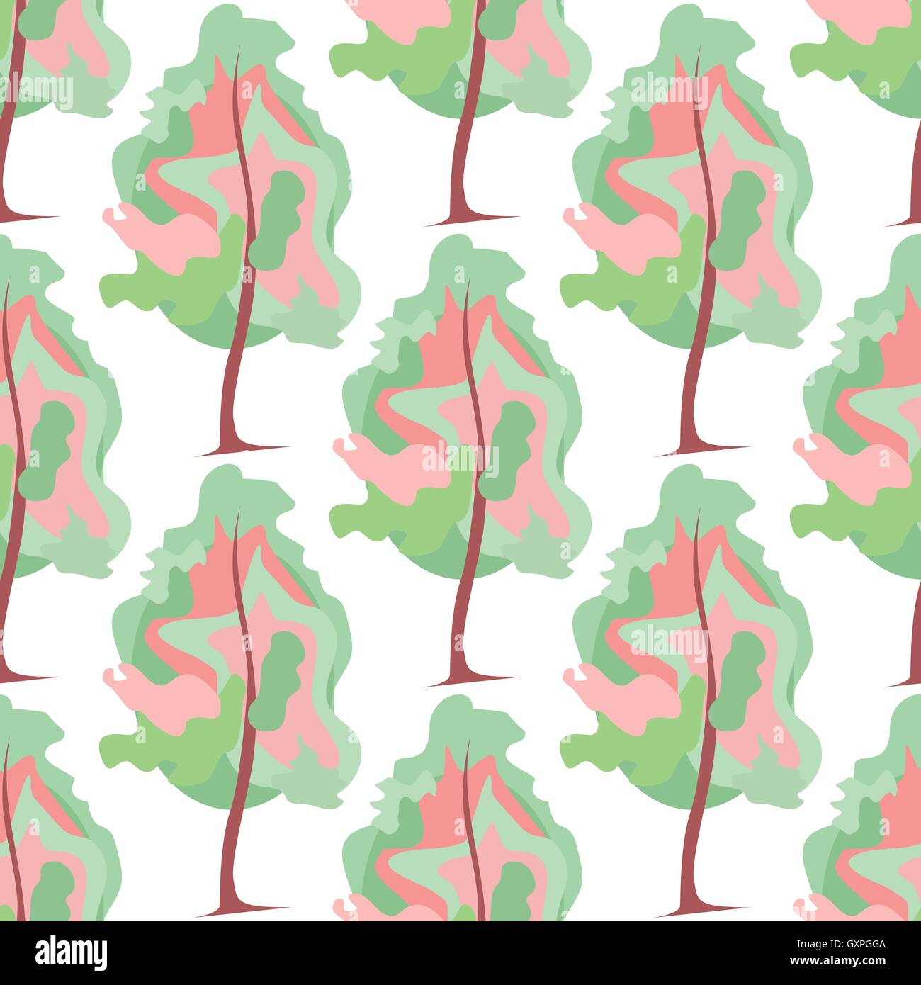 Abstract art tree seamless pattern Stock Vector Image & Art - Alamy