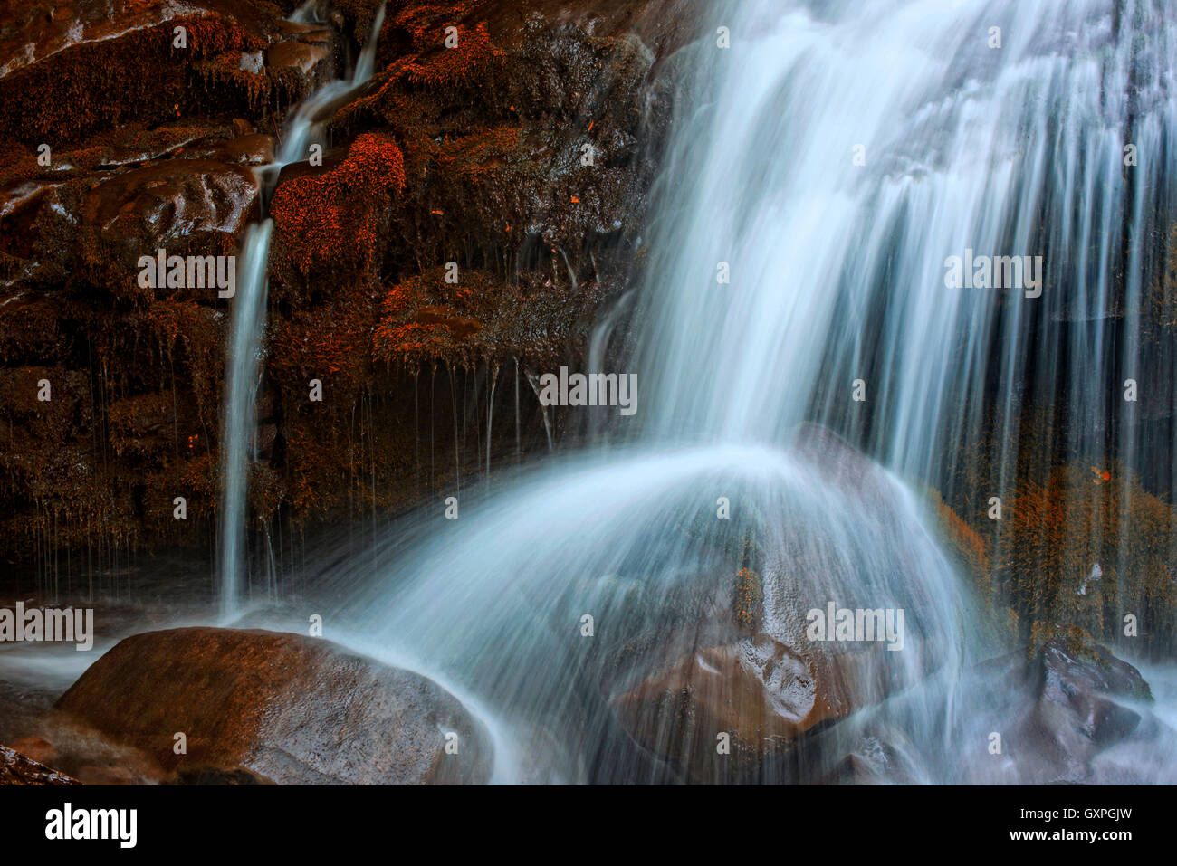 Riva di campo Tures Waterfalls in red - Dolomites - Mountains - Italy ...