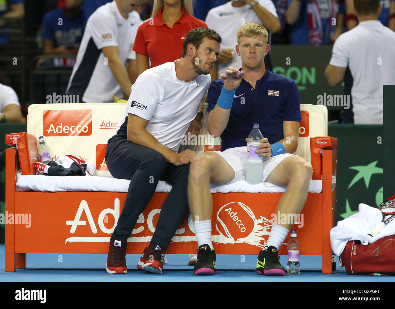 Great Britain's Kyle Edmund (right) with Great Britain captain Leon ... Great Britain's Kyle Edmund (right) with Great Britain captain Leon ...