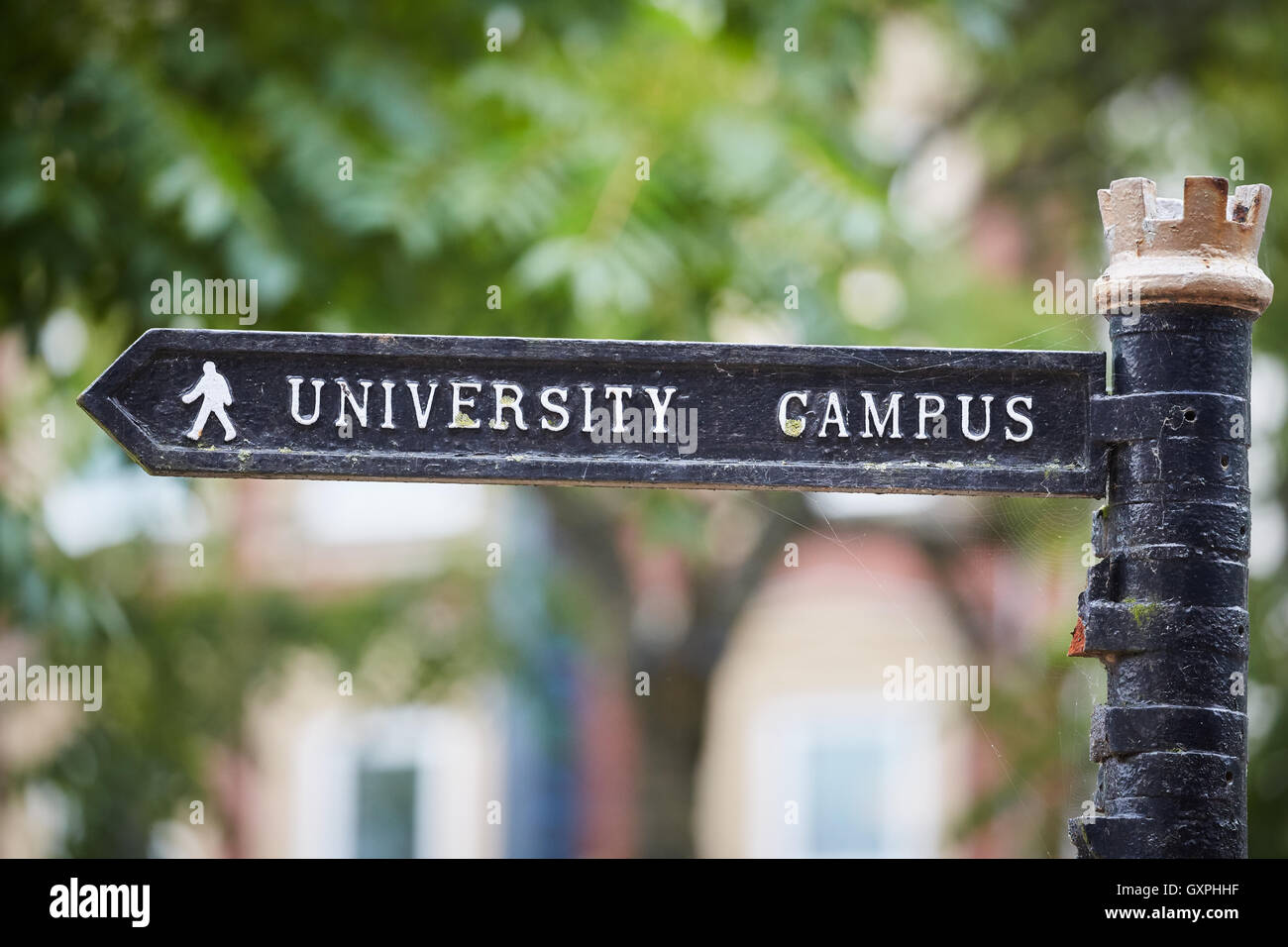 Carlisle University Campus sign Stock Photo - Alamy