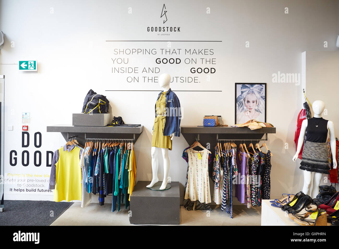 Woodstock Charity shop Oxford Road Manchester Stock Photo - Alamy