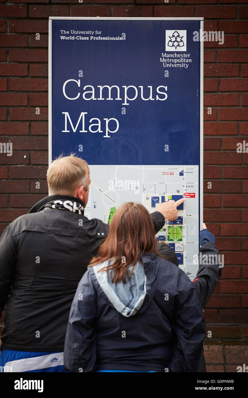 MMU Campus map street university Manchester Metropolitan University met ...