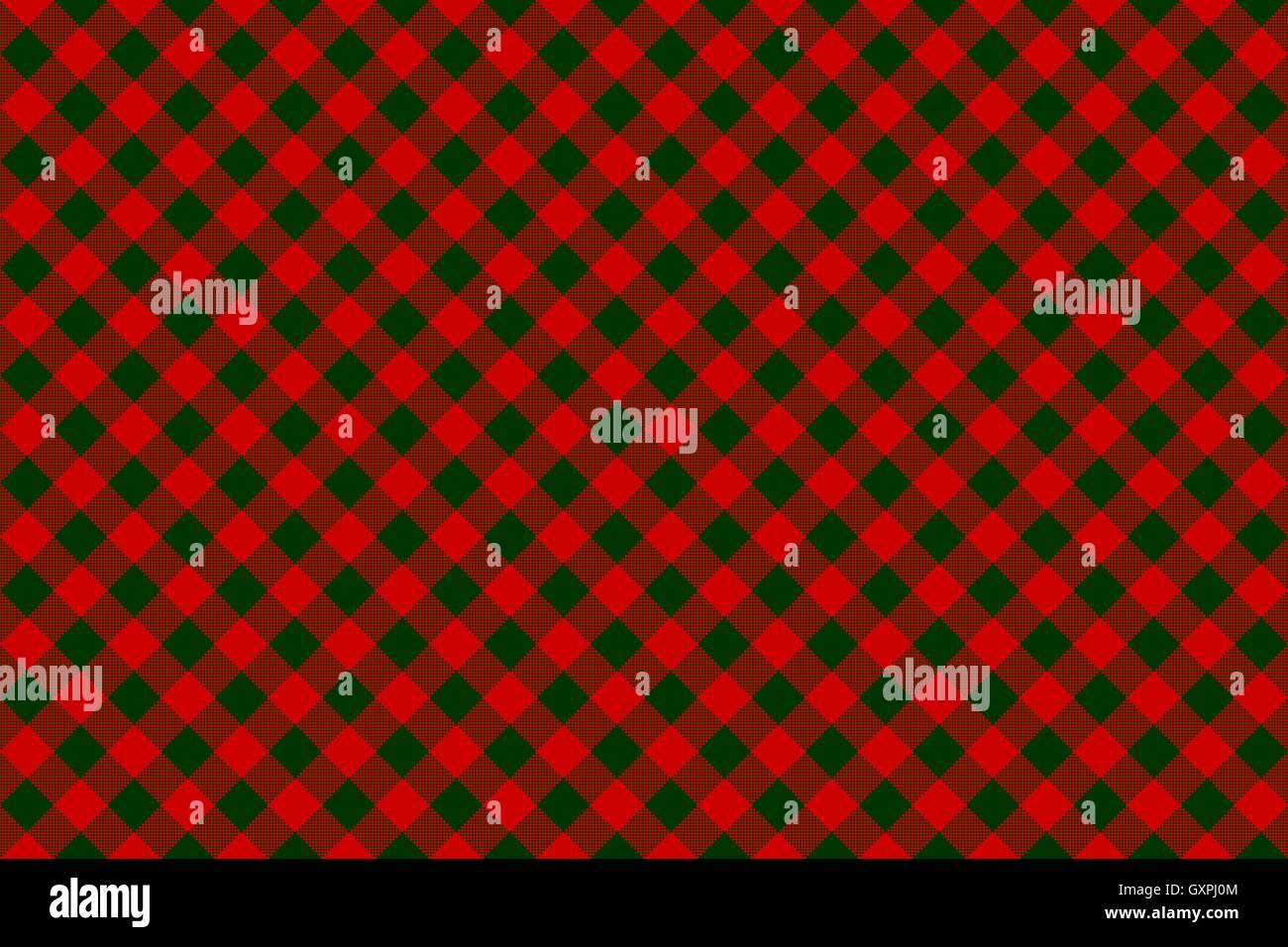 Red green check diagonal seamless background. Vector illustration Stock ...