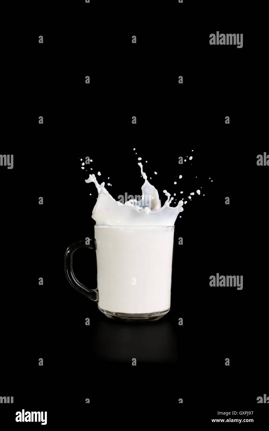 Milk glass falling hi-res stock photography and images - Alamy
