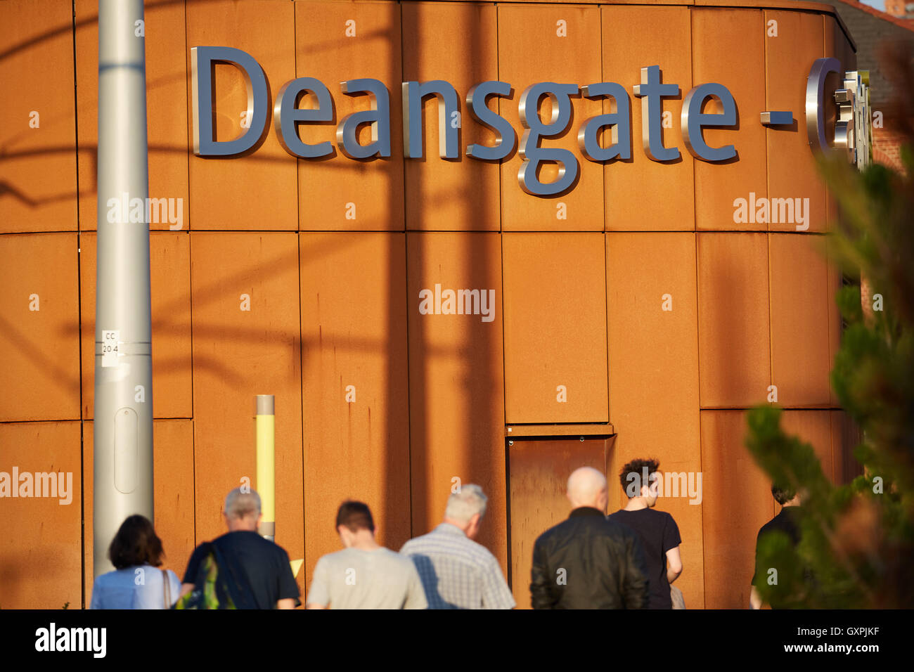 Manchester pedestrian walkway bridge Deansgate steps locks walkway ...