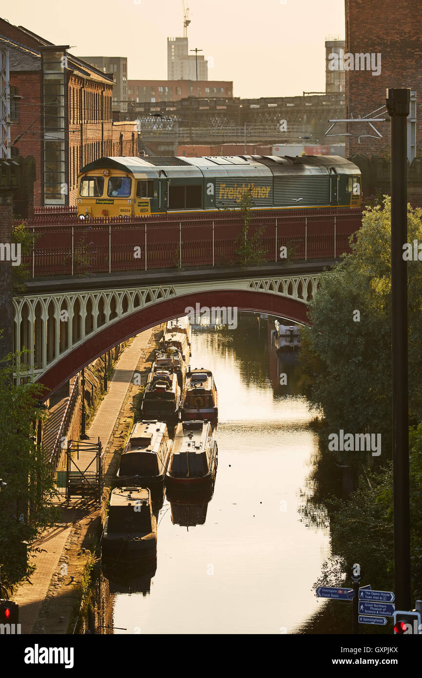 Manchester castleield canal railway elevated railway viaduct bridge ...