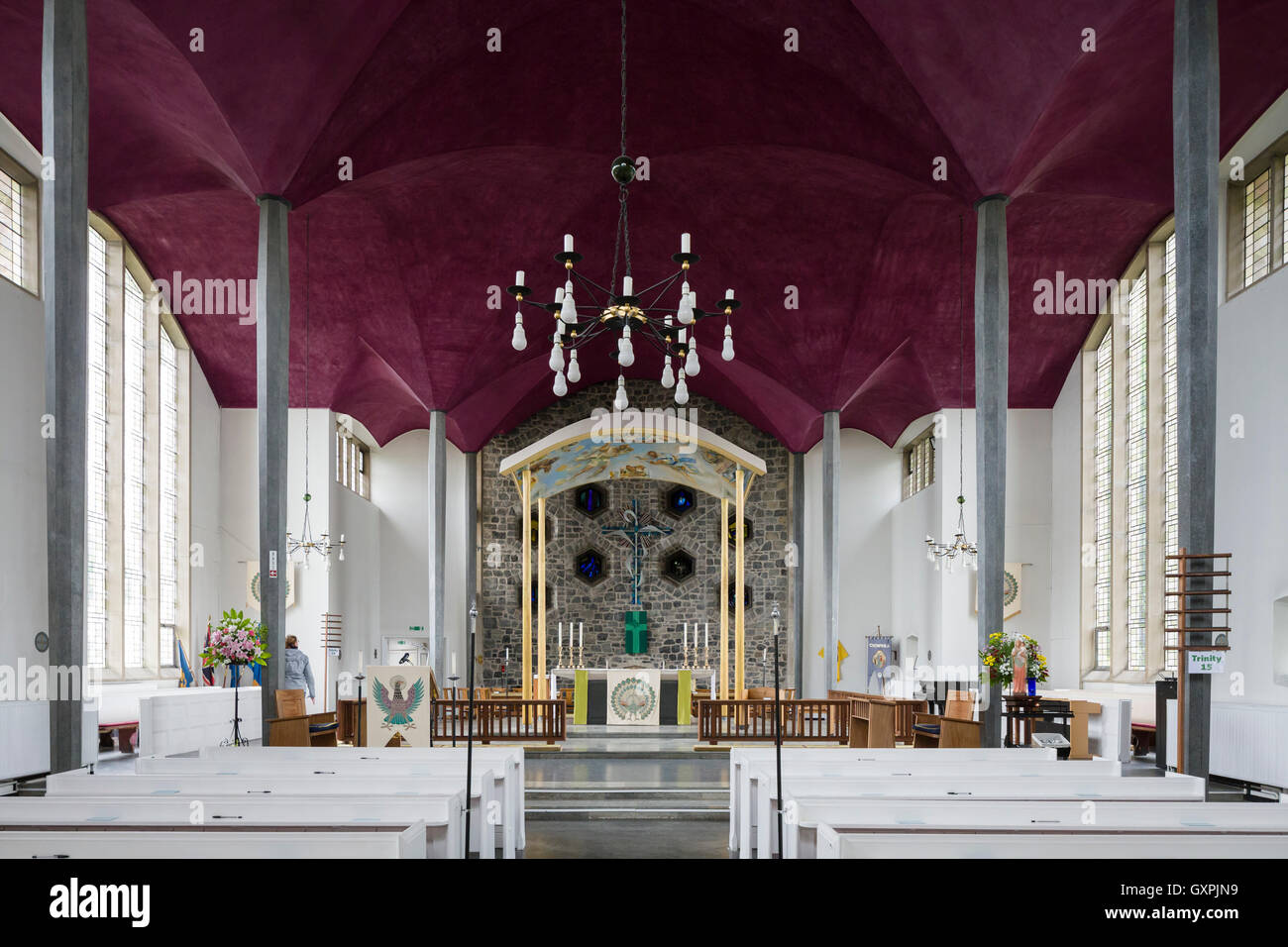 The modern reinforced concrete church of the Ascension, Crownhill ...