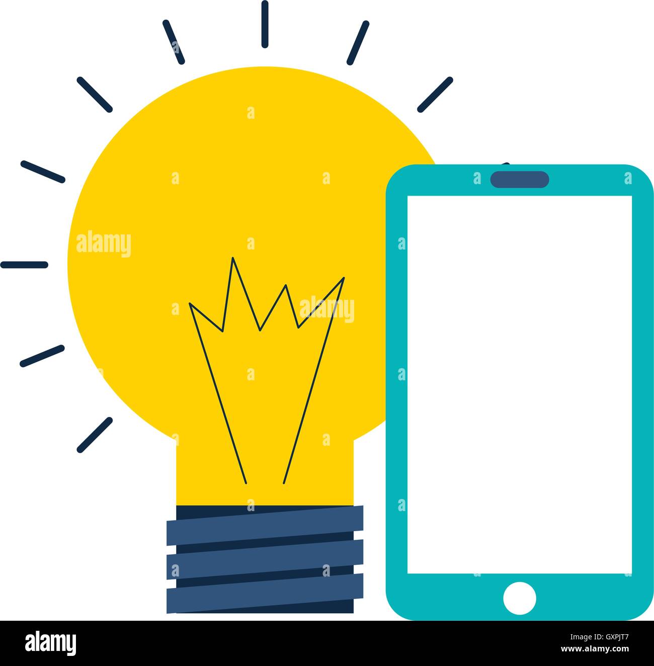 bulb light with business icon Stock Vector Image & Art - Alamy
