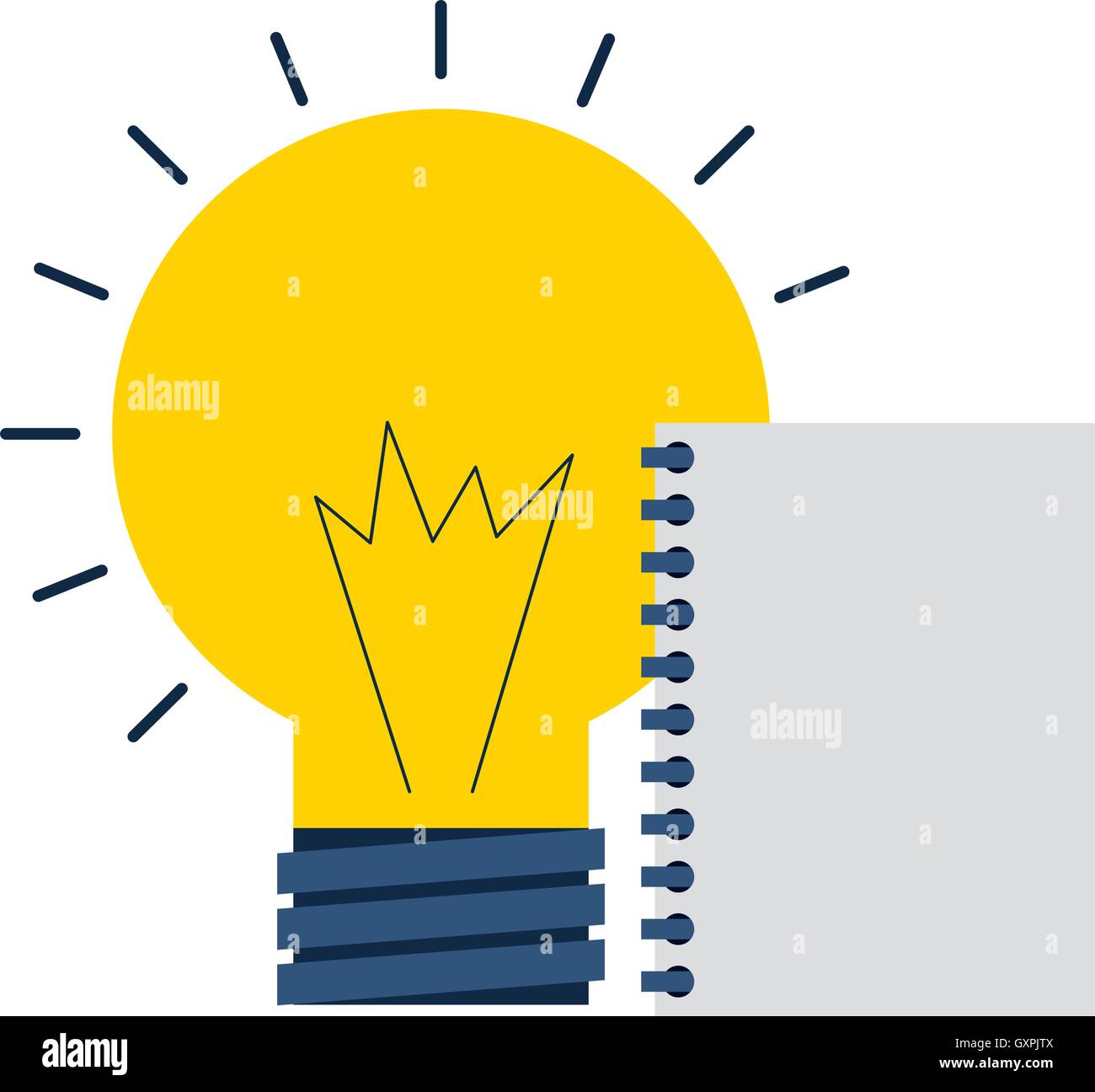 bulb light with business icon Stock Vector Image & Art - Alamy
