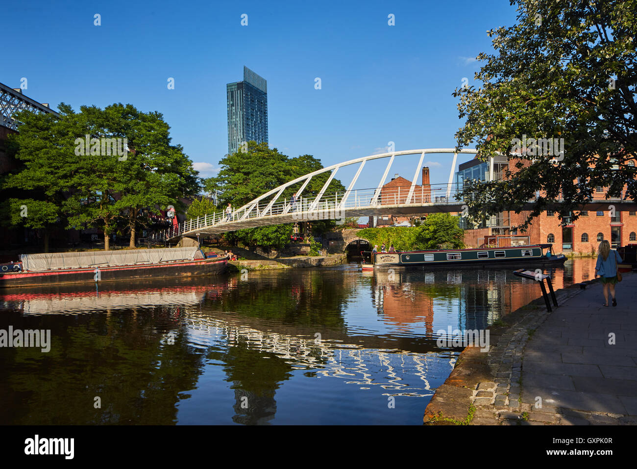 Manchester castlefield Beetham tower landmark Castlefield pedestrians ...