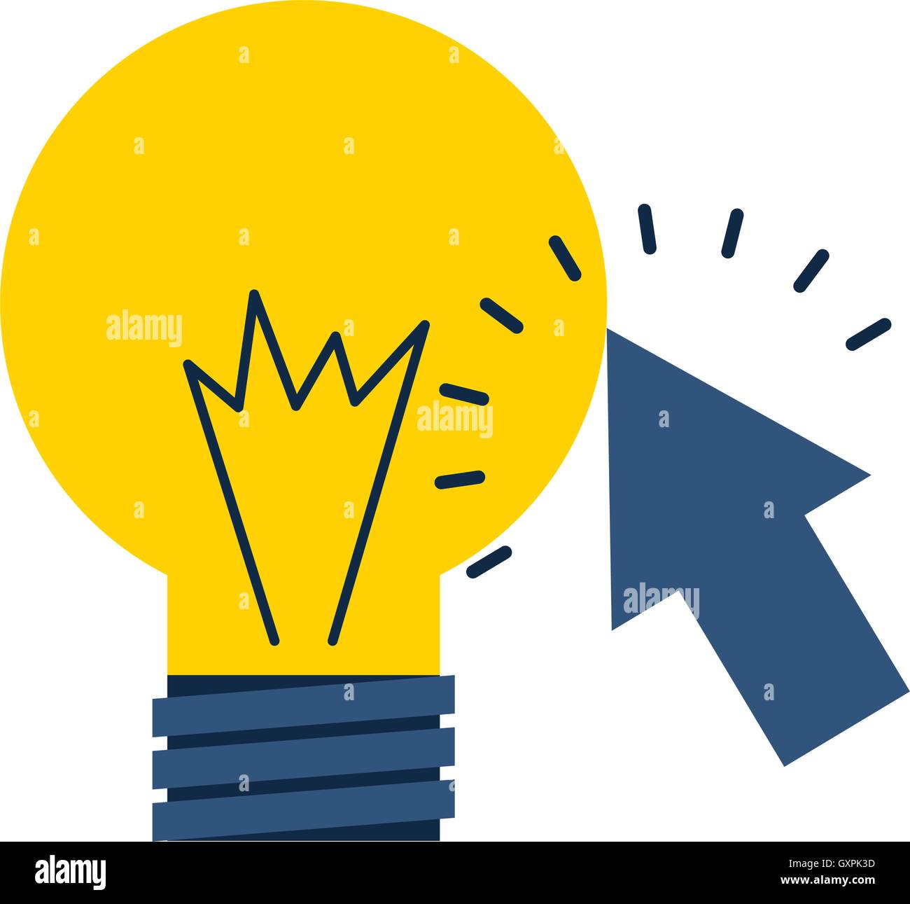 bulb light with business icon Stock Vector Image & Art - Alamy