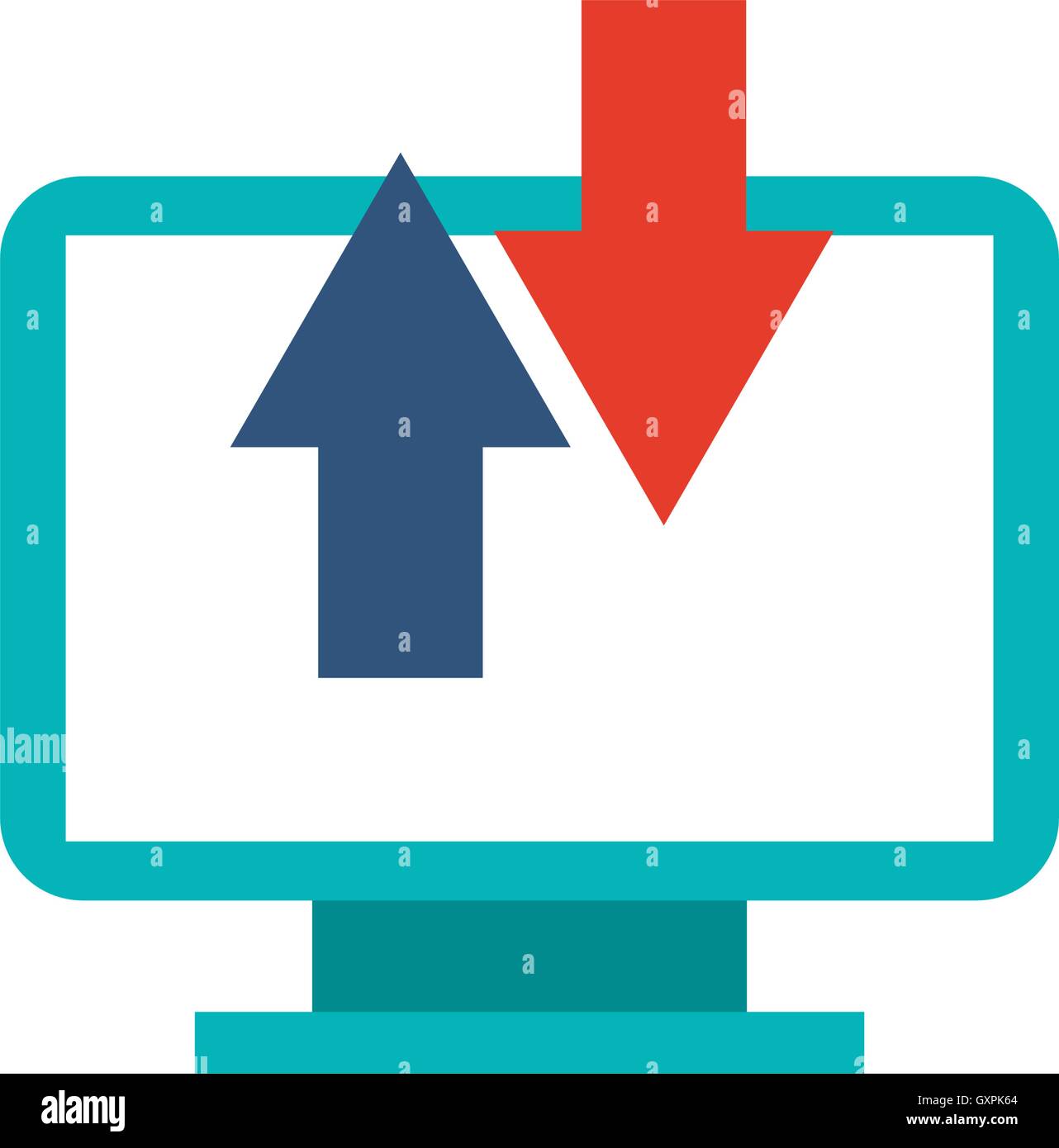 Desktop computer arrows up hi-res stock photography and images - Alamy