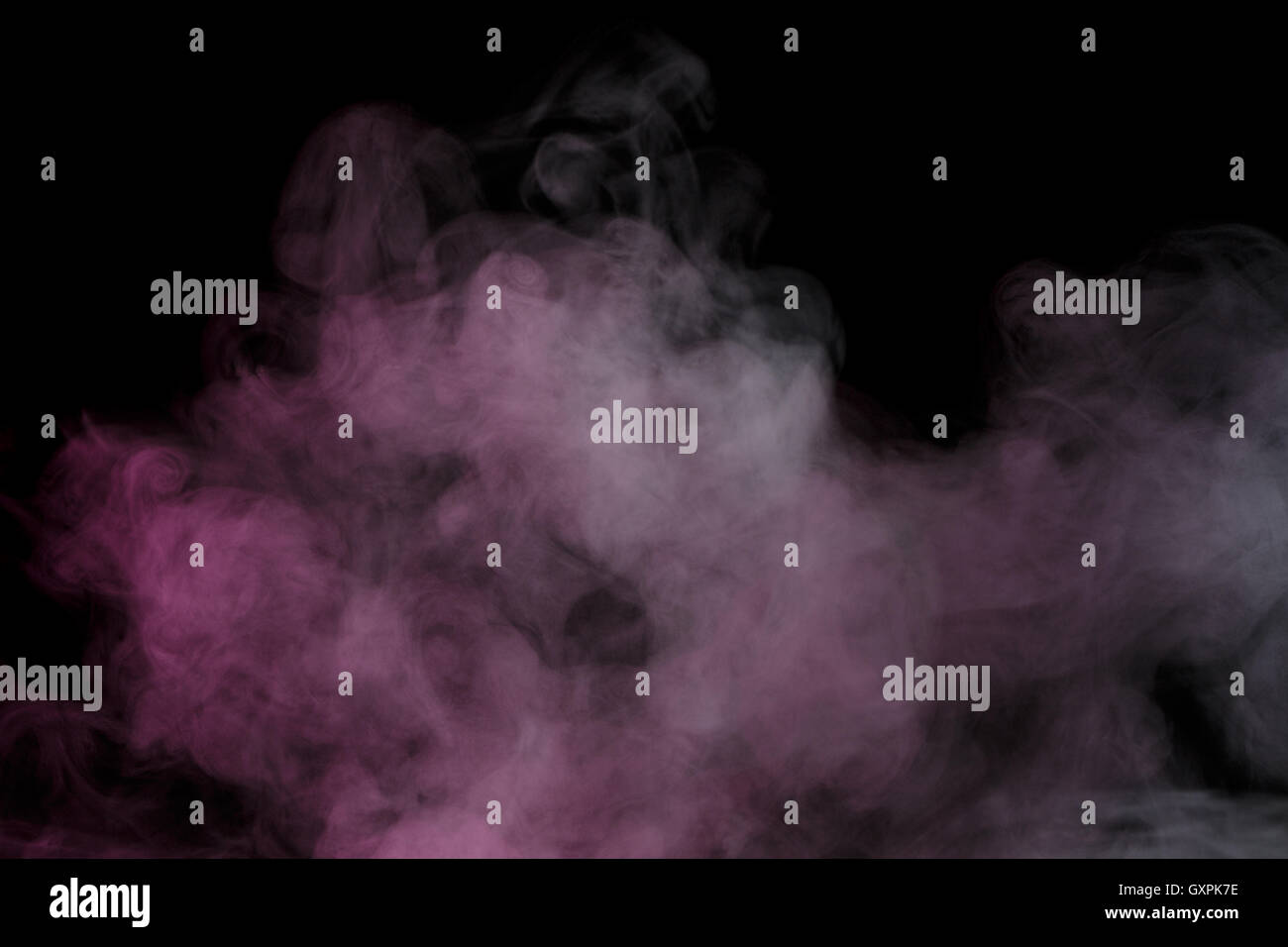 Abstract purple water vapor on a black background. Texture. Design ...