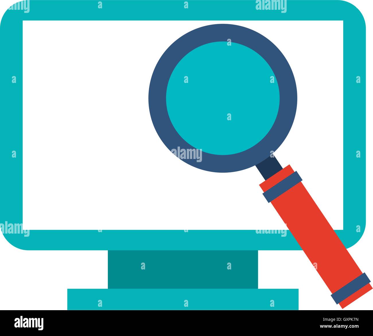computer desktop monitor with seo icon Stock Vector Image & Art - Alamy