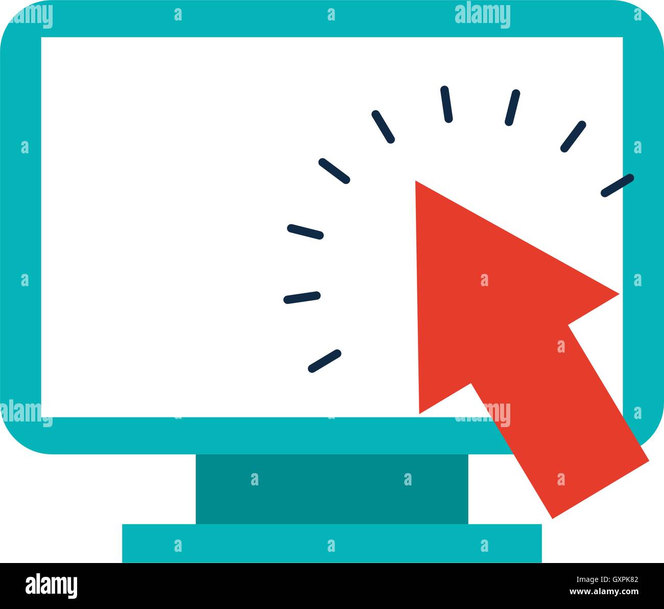 computer desktop monitor with seo icon Stock Vector Image & Art - Alamy