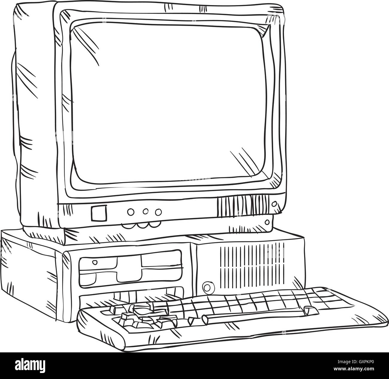 retro computer device Stock Vector Image & Art - Alamy