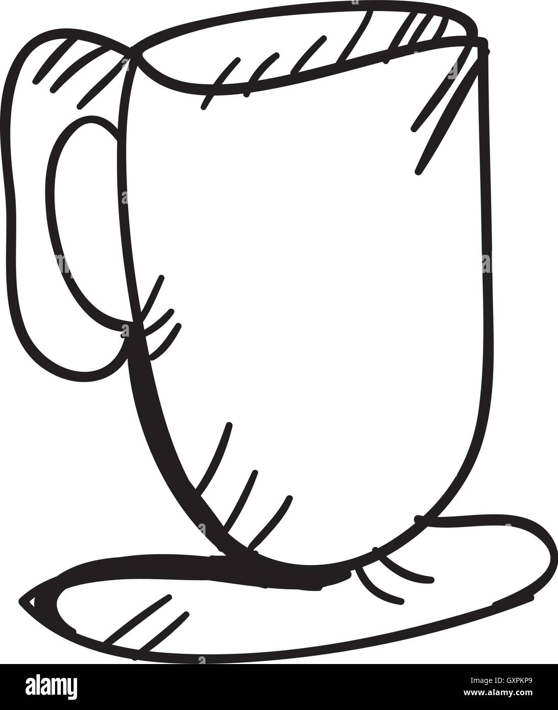 coffee mug drawn design Stock Vector Image & Art - Alamy