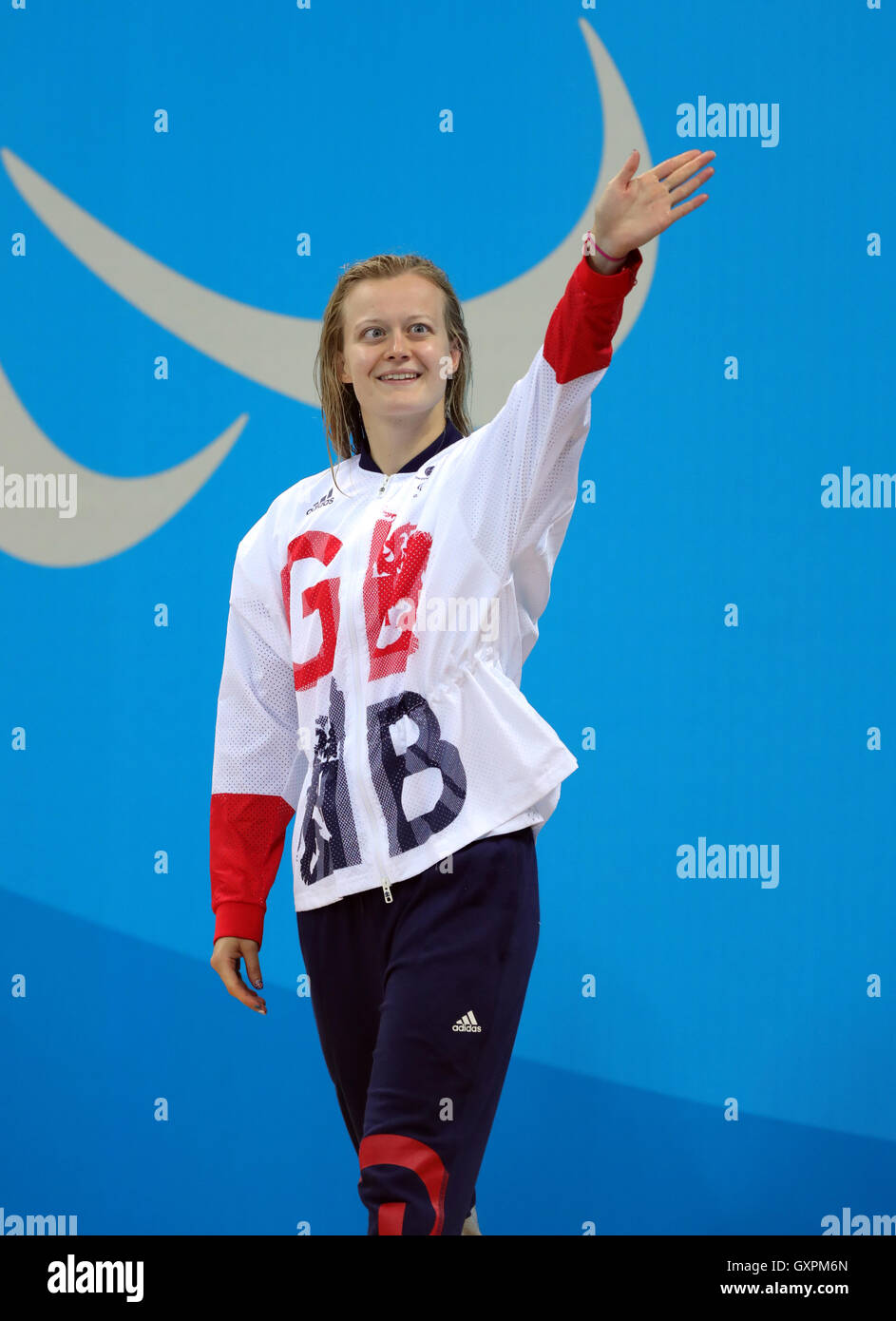 Great Britain's Hannah Russell after finishing third in the Women's ...