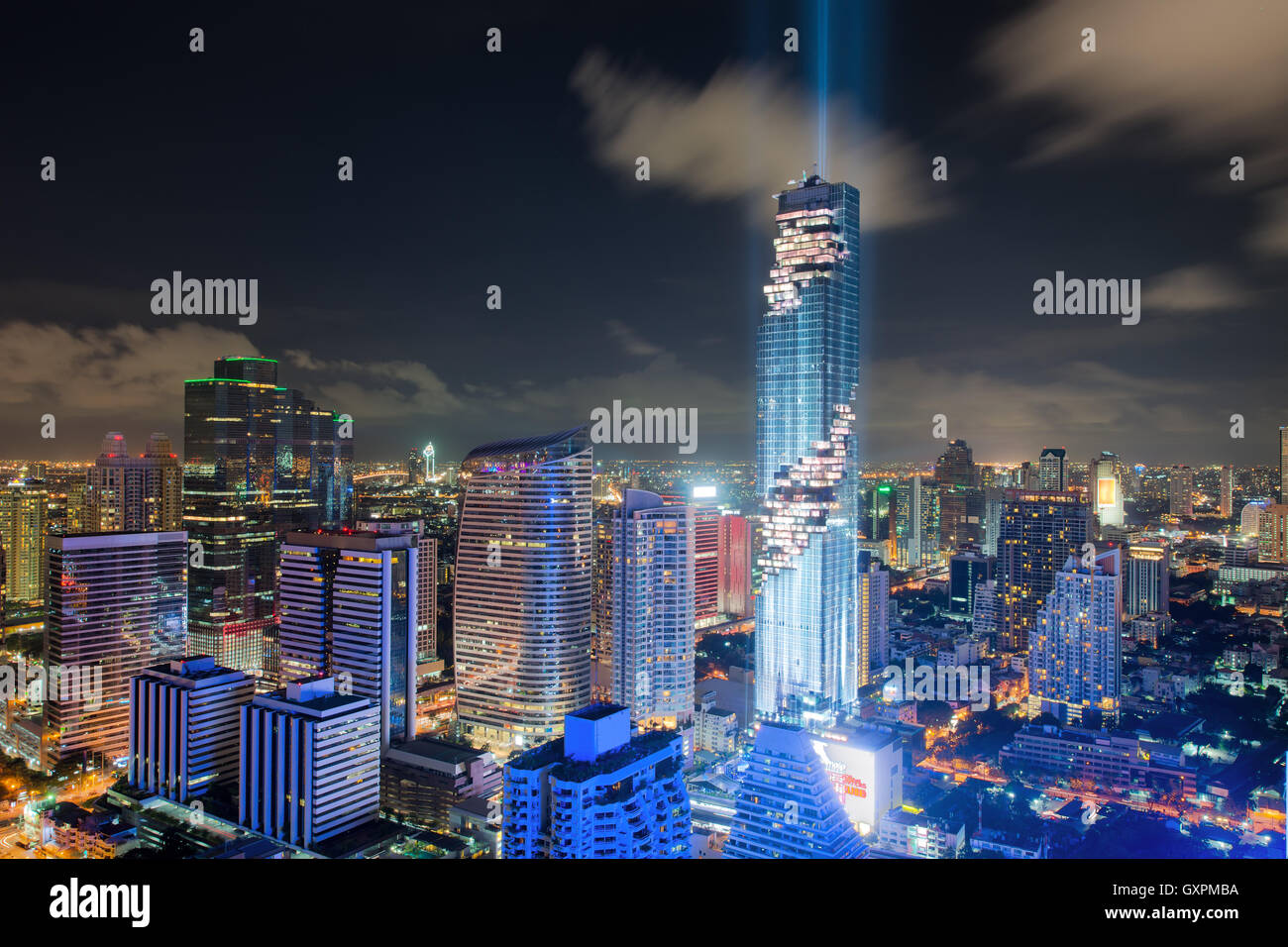 Bangkok city skyline, Mahanakhon skyscraper tower is tallest buildings ...