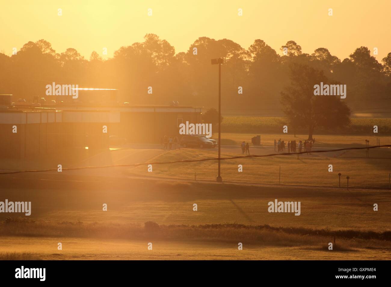 Photo of the morning sunrise during the golden hour Stock Photo - Alamy