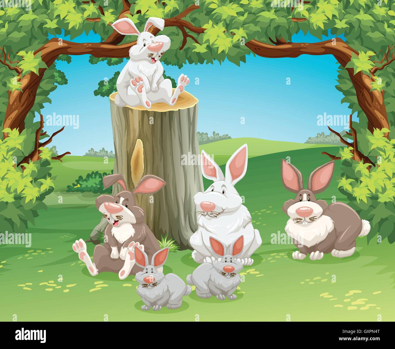 Six rabbits hi-res stock photography and images - Alamy