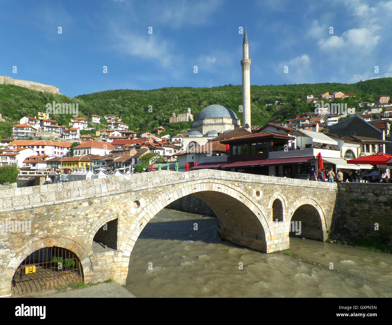 A Beautiful Sunny day in the Old City of Prizren, Kosovo Stock Photo ...