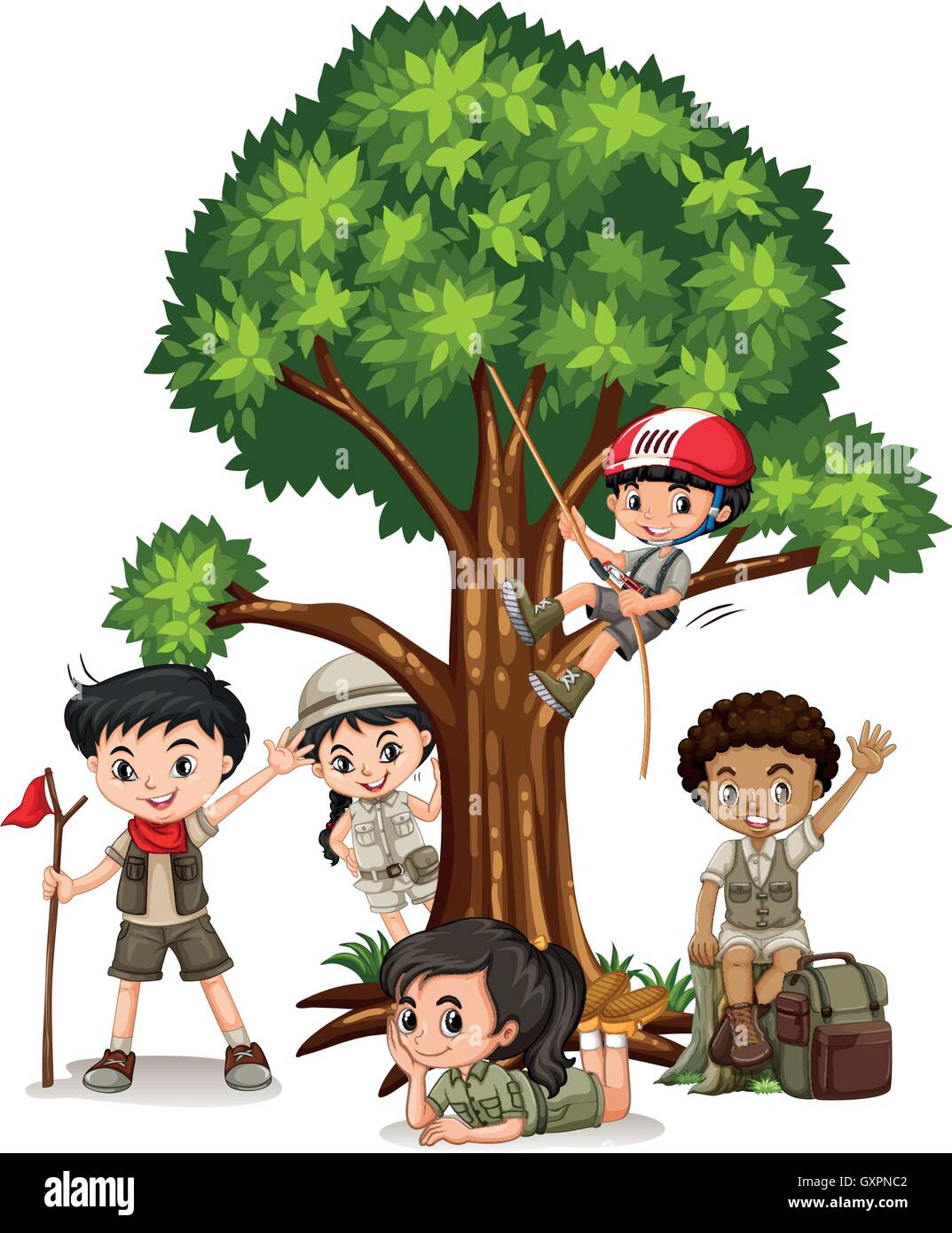 Boys and girls climbing tree illustration Stock Vector Image & Art - Alamy Boys and girls climbing tree illustration Stock Vector Image & Art - Alamy