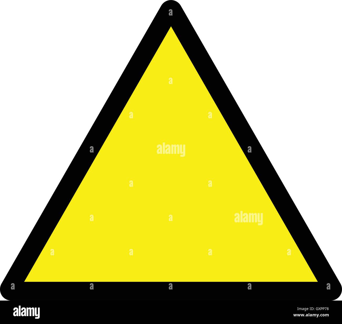 Blank warning sign. Clean isolated yellow triangular warning sign ... Blank warning sign. Clean isolated yellow triangular warning sign ...