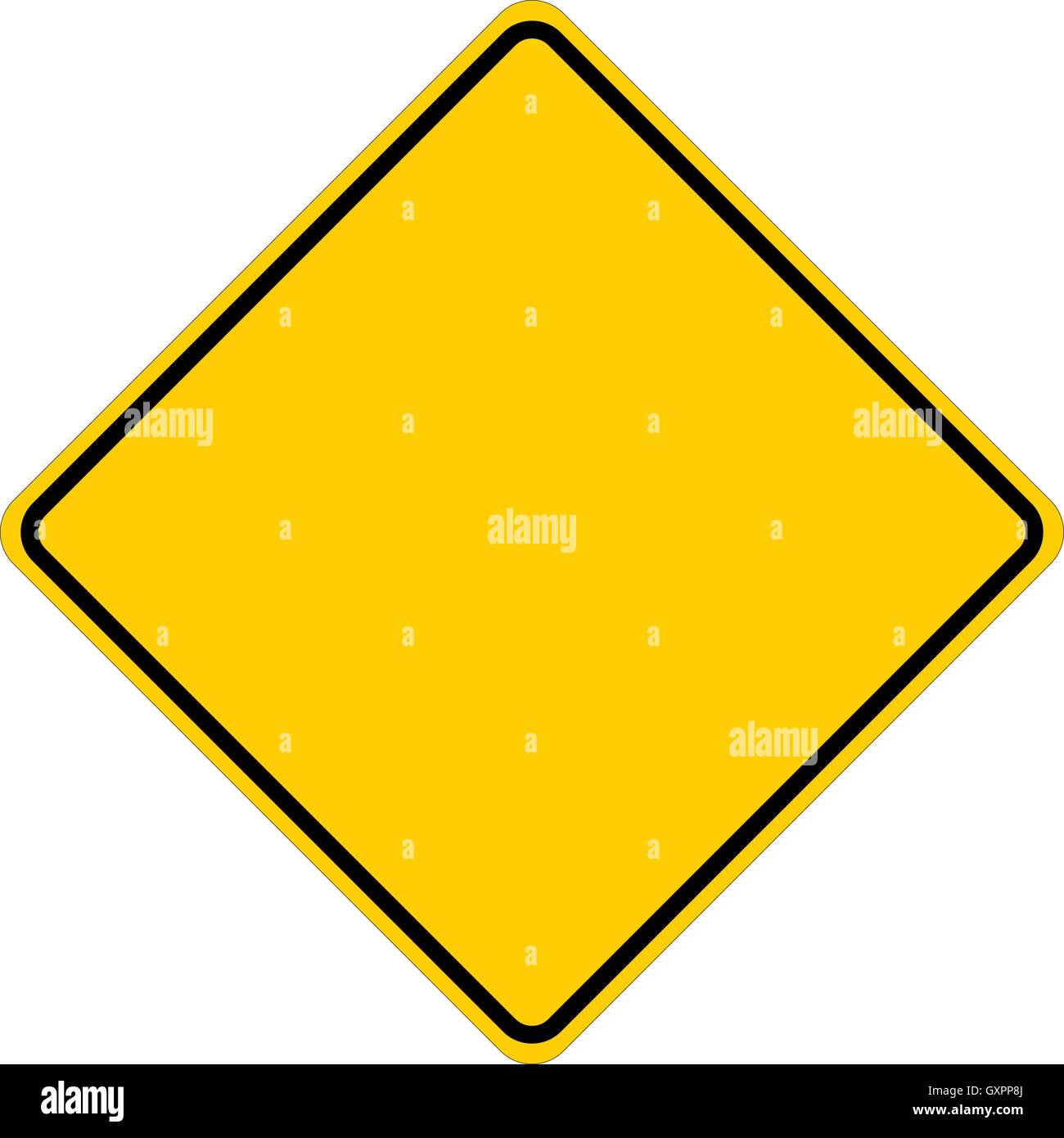 Blank yellow square warning sign, clean isolated yellow warning sign ...